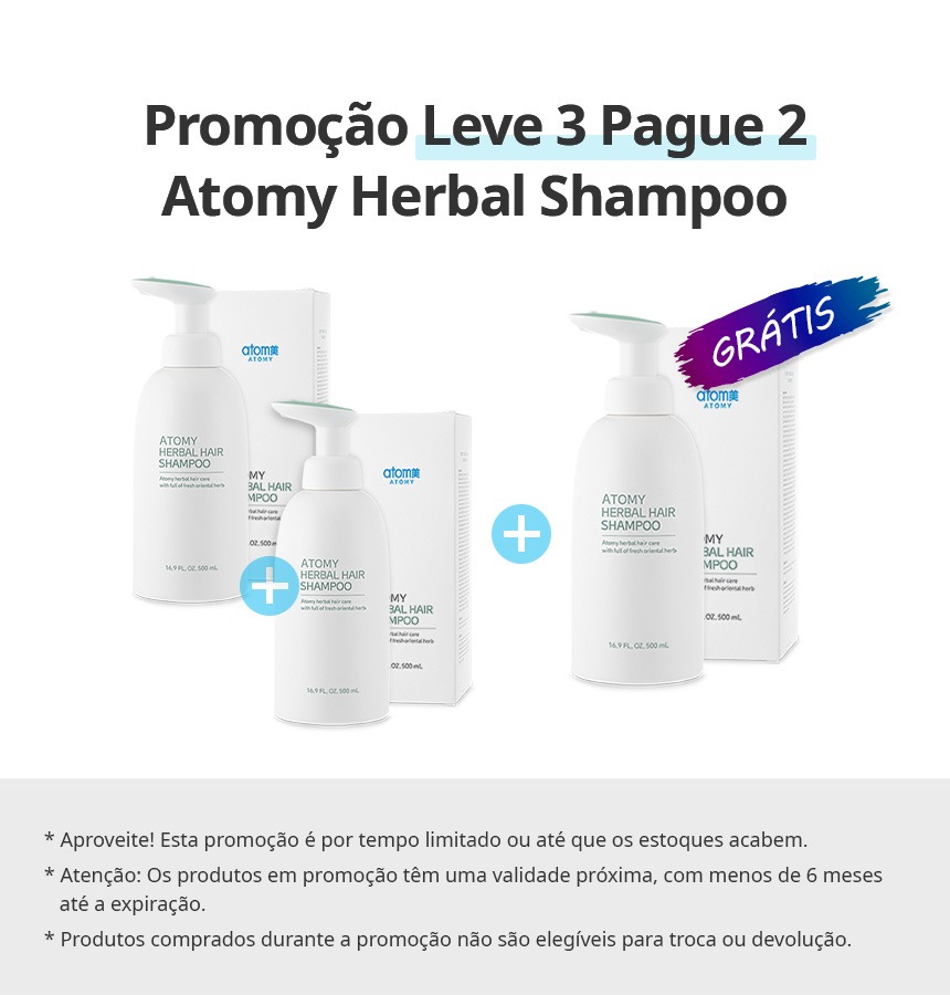 ATOMY HERBAL SHAMPOO COMPRE 2 GANHE 1 | Atomy Brasil